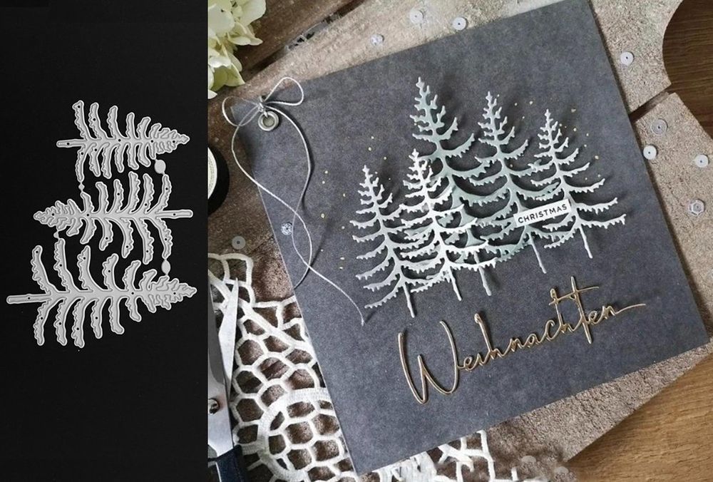 Stanzschablone 3er-Set - Tannenwald (Neu und originalverpackt) in Flamatt für CHF 7.9 – mit ...