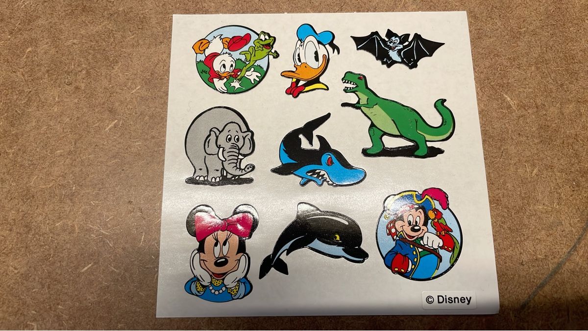 Vintage Disney Stickerbogen mit Micky Maus und Freunden (Neu (gemäss ...