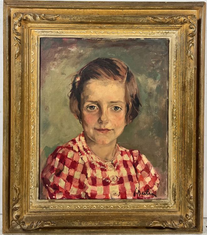 Joseph Beilin (1888-1983) Mädchen Porträt Gemälde (Gebraucht) in Root ...