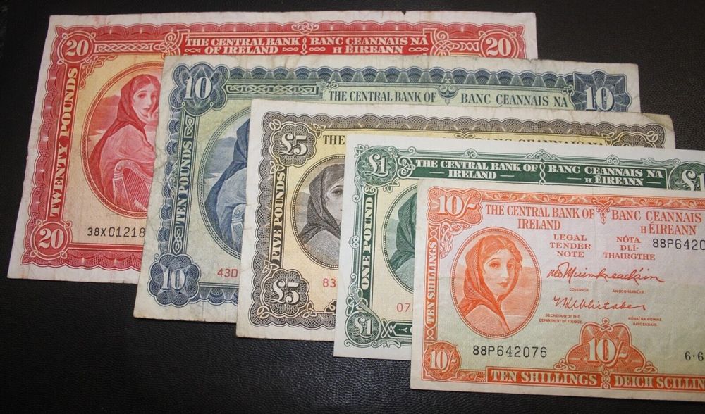 Beautiful Lot Old Rare Irish BanknotesIrlande - 1968-1976 | Kaufen auf ...