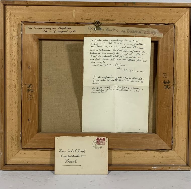 Wilhelm Gimmi (1886-1965) Gemälde & Handgeschriebene Brief (Gebraucht ...