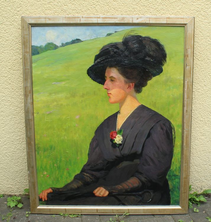 Johannes Weber (1871-1949) Oel LW Portrait Sig. + Dat. 1910 (Gebraucht) in Zürich für CHF 1315 ...