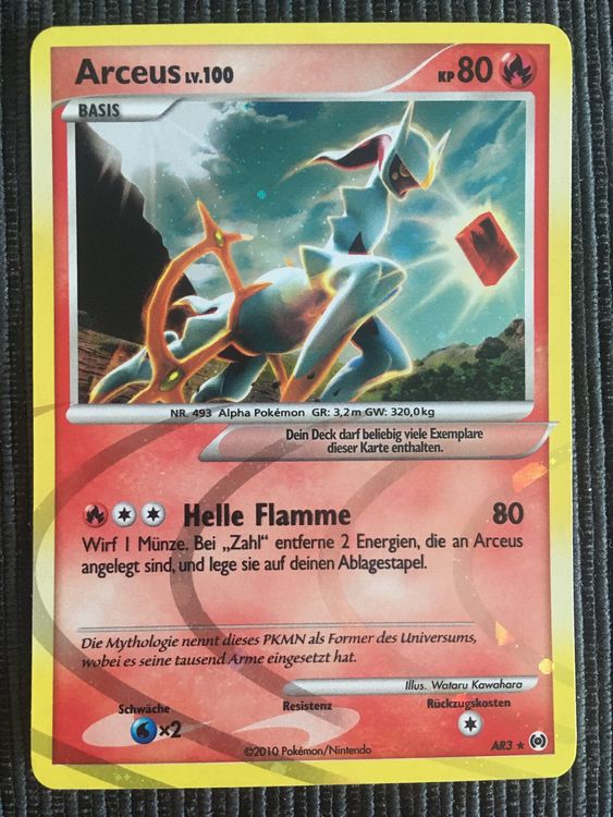 Pokemon Arceus Holo LV 100 Platin Near Mint Deutsch (Neu (gemäss Beschreibung)) in Wabern für ...
