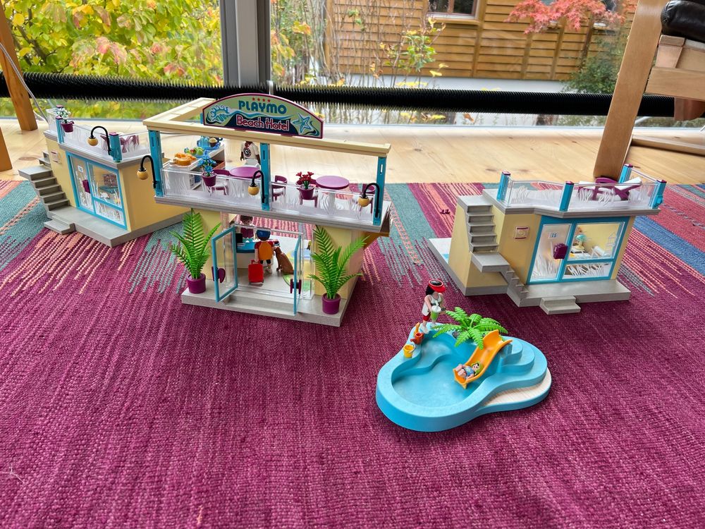 PLAYMOBIL Beach Hotel, 3 Gebäude, Pool, viel Ausstattung | Kaufen auf ...