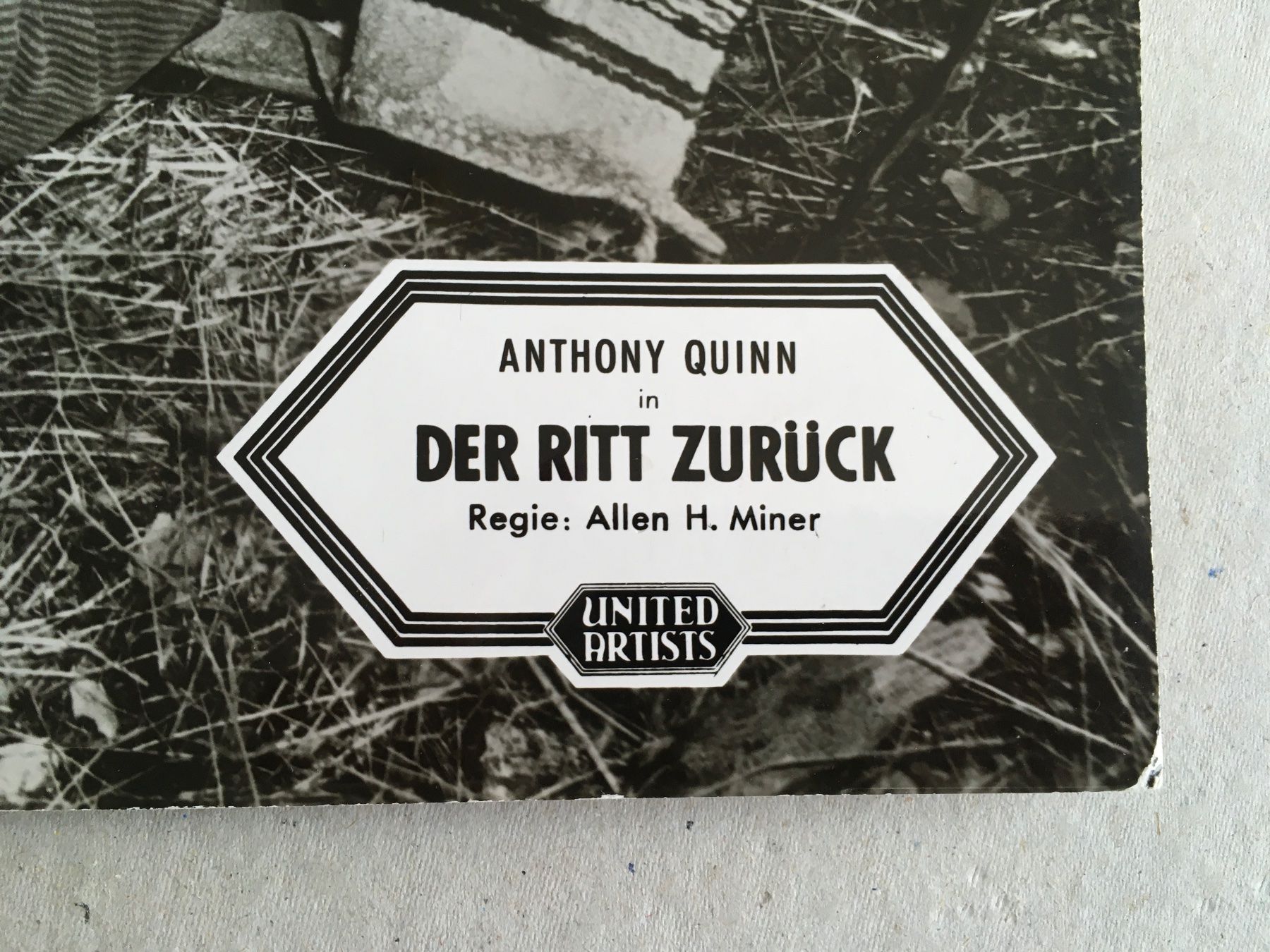 🟡ORIGINAL Movie Plakat - der Ritt zurück Anthony Quinn 1957 (Gebraucht ...