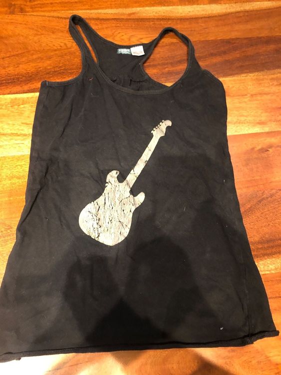 Schwarzes Top Tanktop Gitarre Gr. 32 cool Sommer (Gebraucht) in Andwil ...