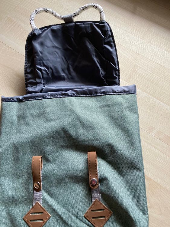 Hellgrüner Stoff-Rucksack | Kaufen auf Ricardo