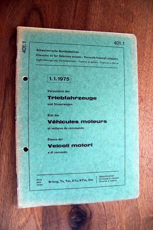 R 401.1 SBB Triebfahrzeuge 1975 (Gebraucht) in Schönenwerd für CHF 6 – mit Lieferung auf Ricardo ...