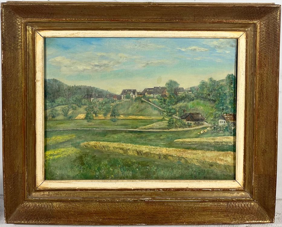 40.er Landschaft Gemälde mit Dorf Ansicht (Gebraucht) in Root für CHF 19 – nur Abholung auf ...