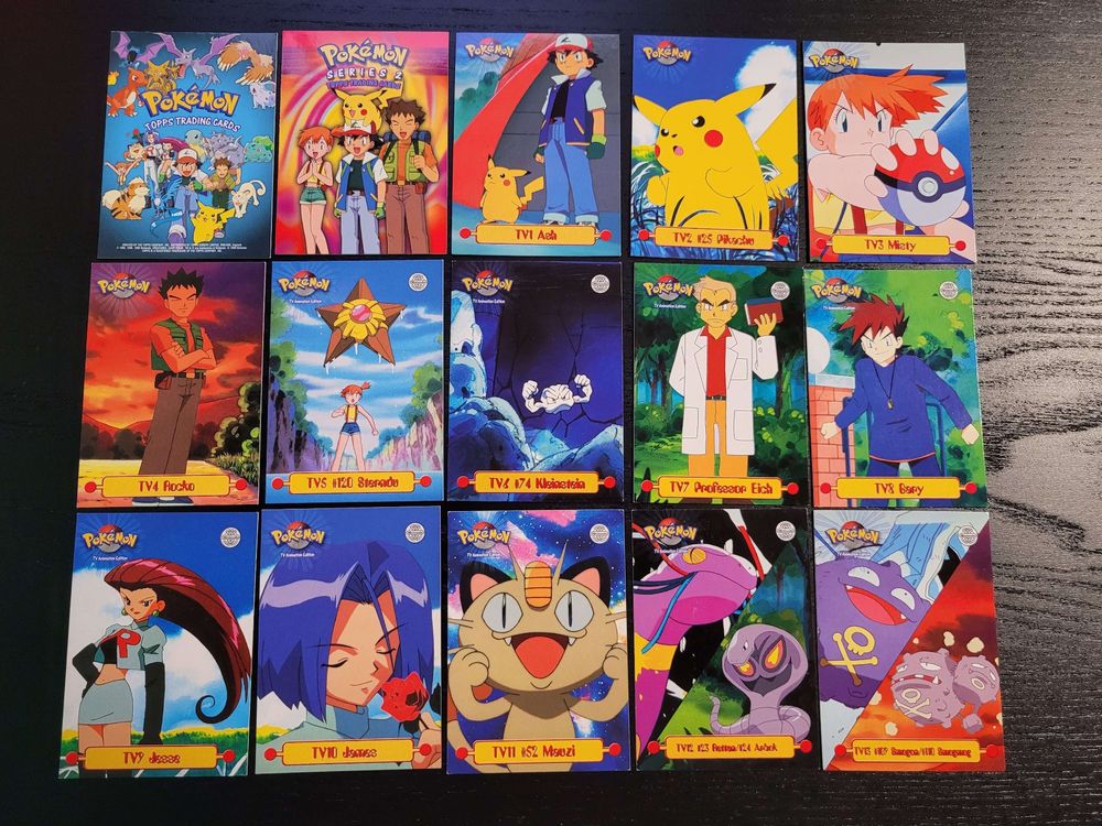 Pokemon Topps TV Animation Series Set Non-Holo 15 Karten (Gebraucht) in Seuzach für CHF 28 – mit ...