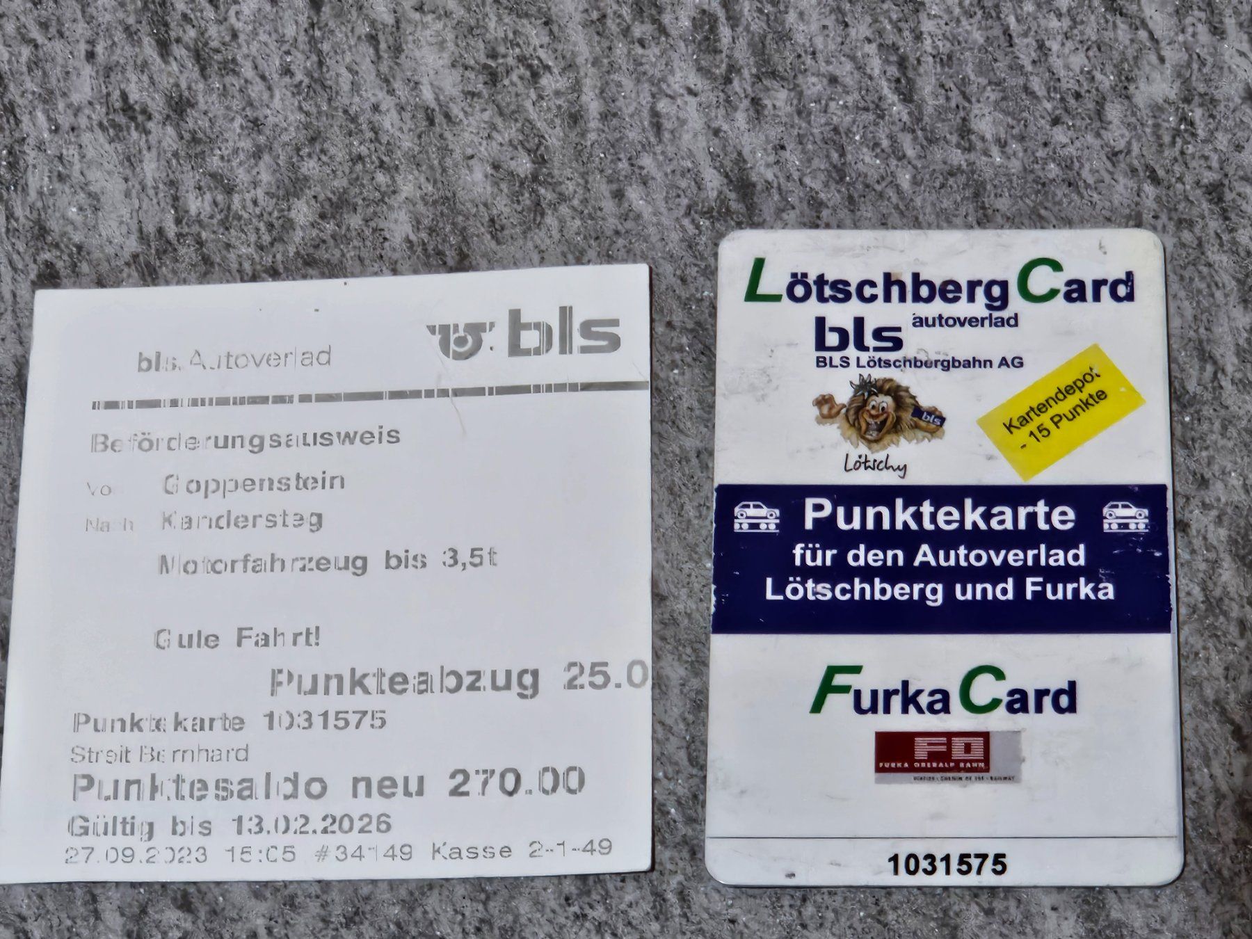 Autoverlad BLS Lötschberg. Kann übertragen werden 270. (Gebraucht) in ...