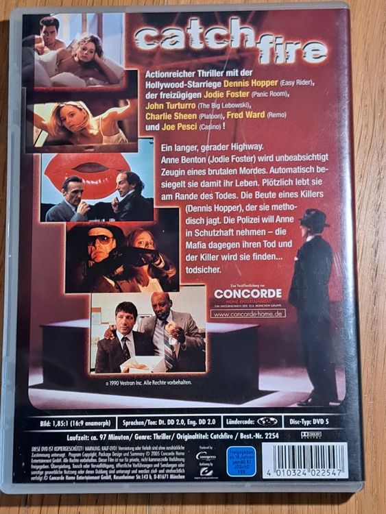 DVD Catchfire (Backtrack ) mit Jodie Foster & Dennis Hopper (Gebraucht ...