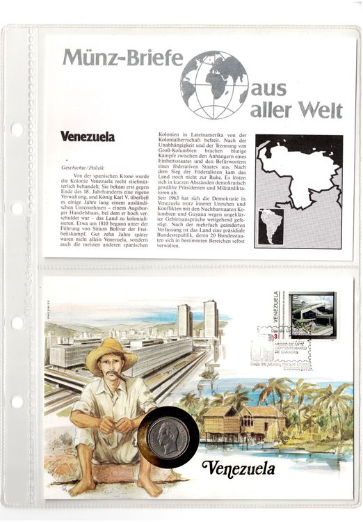 Venezuela_1985_Münzbrief mit Beschreibung (Gebraucht) in Hombrechtikon für CHF 1 – mit Lieferung ...