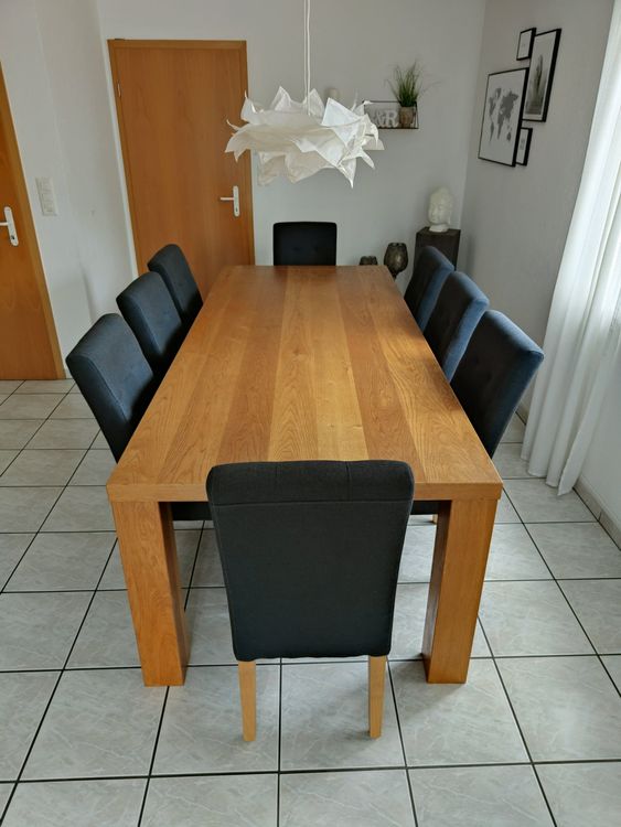 Eichen-Massiv-Tisch 240 x 100 x 75 (LxBxH), Einzelstück | Kaufen auf Ricardo