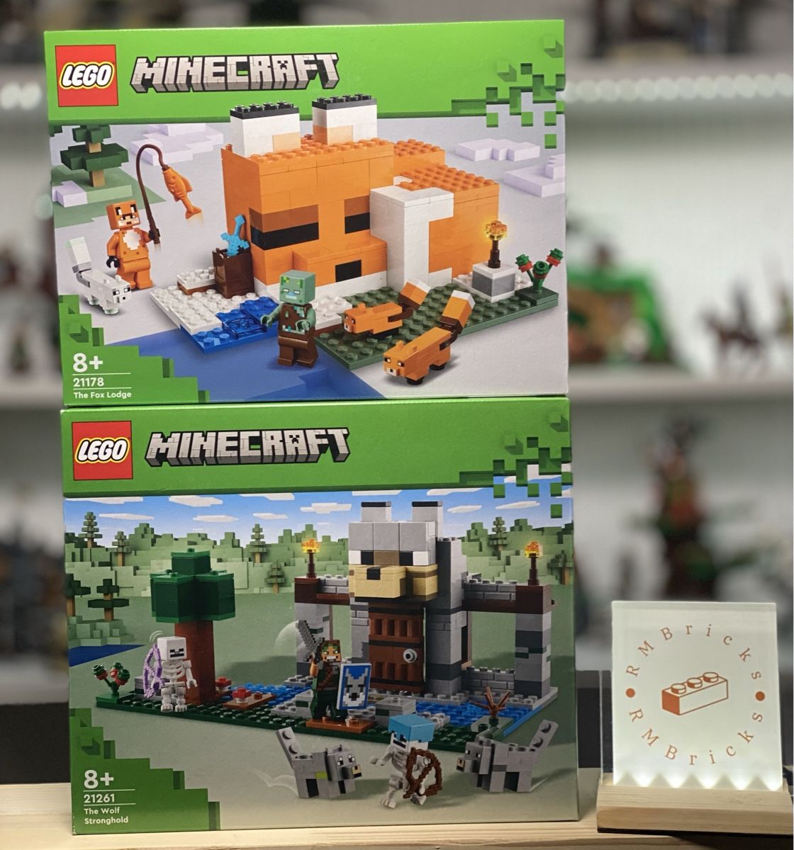 Lego Minecraft The Fox Lodge 21178 & Wolf Stronghold 21261 (Neu und ...