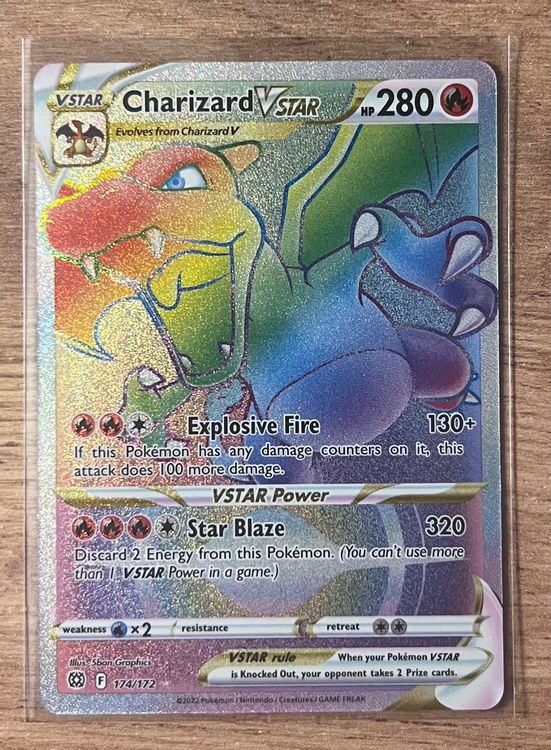 Charizard VSTAR RAINBOW RARE 174/172 Pokemon Brilliant Stars | Kaufen ...