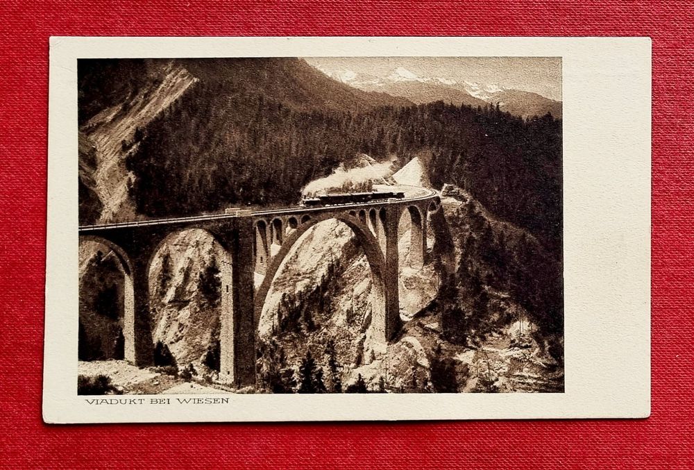Rhätische Bahn - RhB Dampflok - Viadukt bei Wiesen | Kaufen auf Ricardo