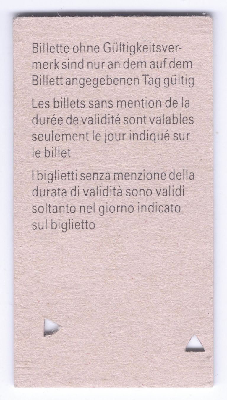 Billette Zürich Altstetten – Dietikon – Birmensdorf (ZH) (Gebraucht) in ...