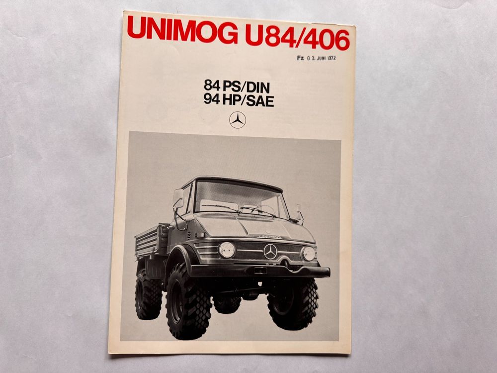 Original Unimog U84/406 Prospekt von 1972 - Rarität! (Gebraucht) in ...