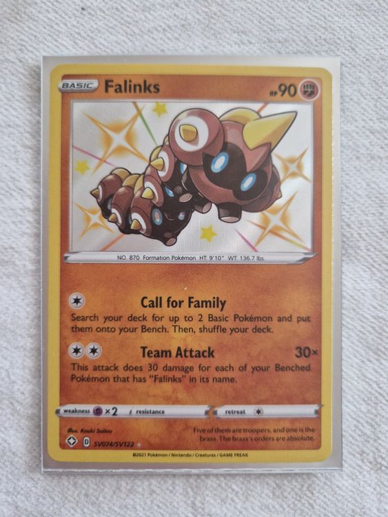 Shining Fates Falinks Pokémonkarte SV74 / SV122 (Neu (gemäss ...