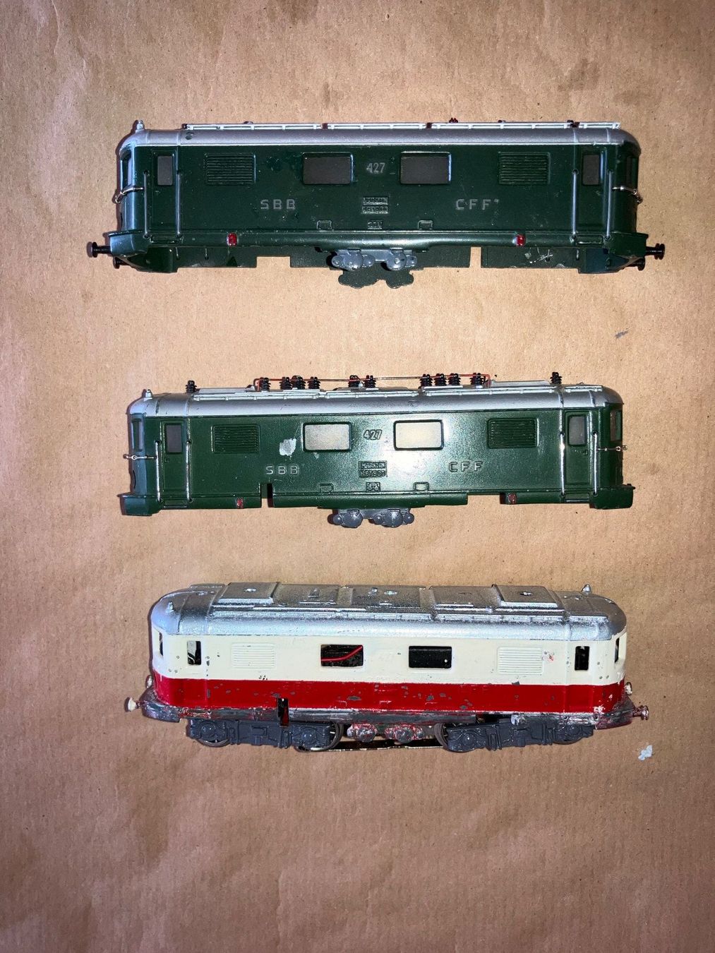 Märklin RET 800 / 3014 Lok und Gehäuse TEE/grün (Defekt) in Bütschwil ...