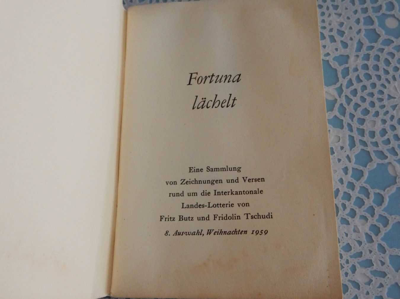 Fortuna lächelt Sammlung 1959 Landes Lotterie Tschudi + Butz (Gebraucht ...