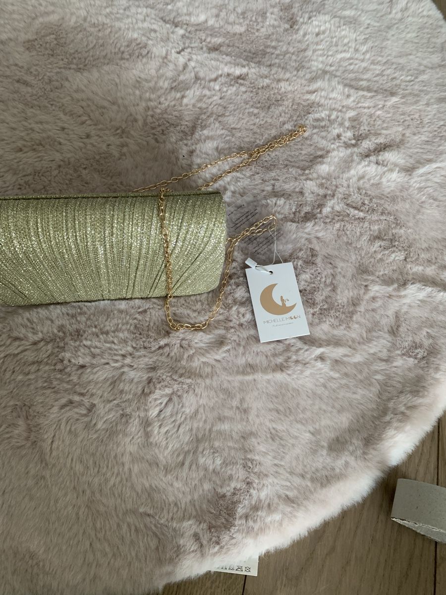 Superbe pochette dorée Michelle Moon (Neuf avec emballage d'origine) à ...