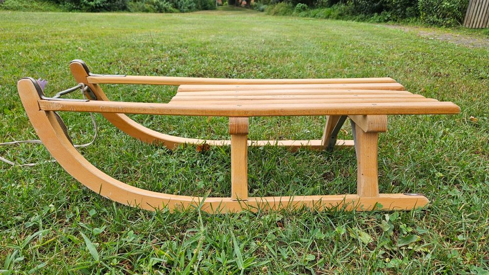 Holzschlitten, Original Davoser mit Kindersitz | Kaufen auf Ricardo