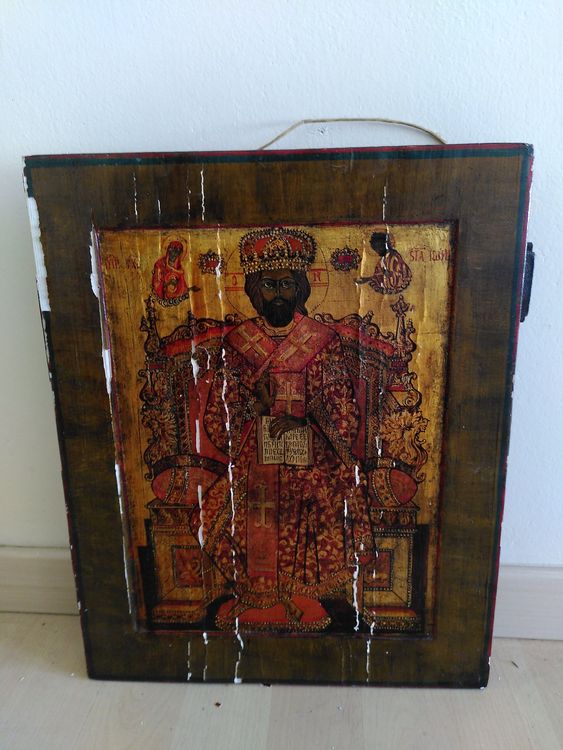Antike Russische Ikone "Zar", Holz, 19. Jhdt. (Gebraucht) in Felben-Wellhausen für CHF 50 – nur ...
