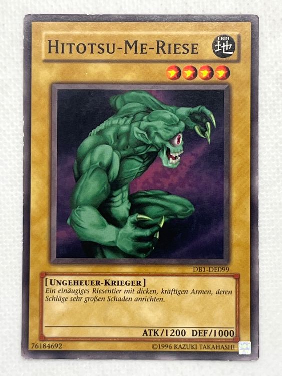 Yu-Gi-Oh! Karte - Hitotsu-Me-Riese - Selten - Top Zustand! (Gebraucht ...