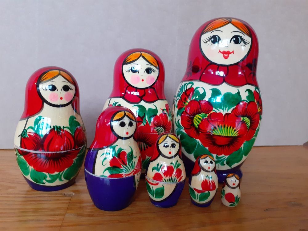 Matroschka Matrjoschka russische Puppen 7 teilig (Gebraucht) in ...