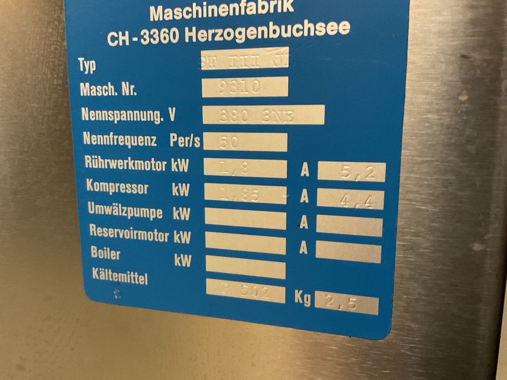 Soft-Ice Maschine Ott Freezer swiss made (Gebraucht) in für CHF 6500 ...