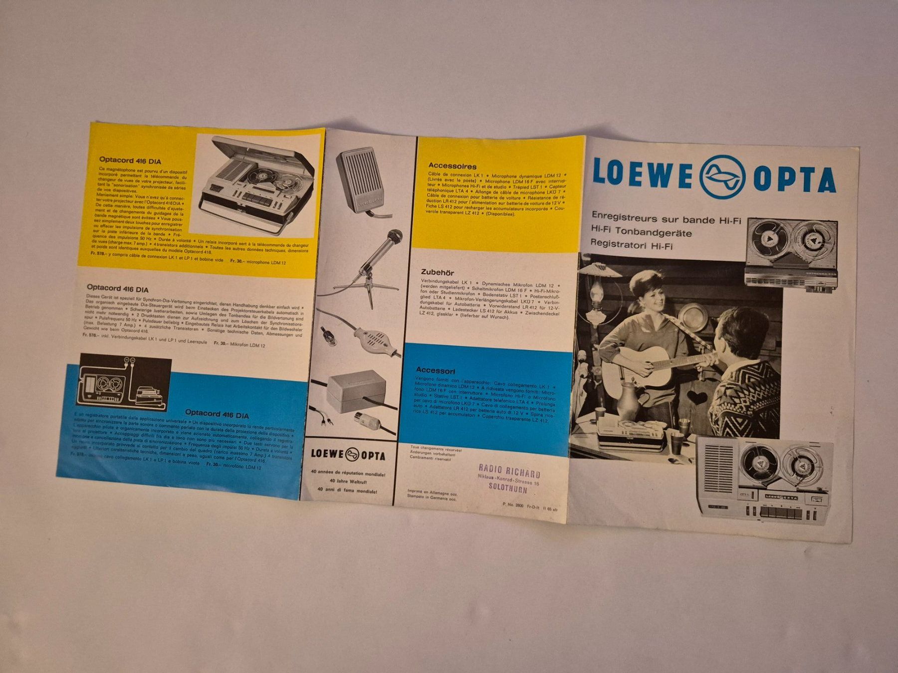 Loewe Opta Katalog Hi-Fi Tonbandgeräte 1965 Raritaet! (Gebraucht) in ...