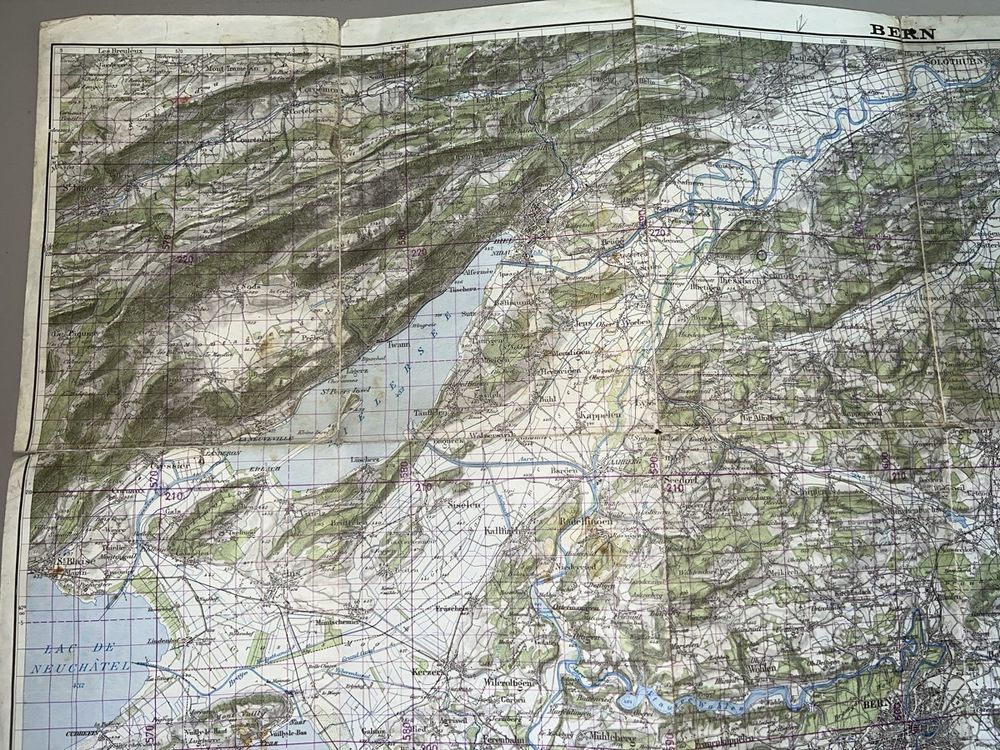 Topographische Karte Bern 1949 (Gebraucht) in Zuchwil für CHF 3 – mit ...