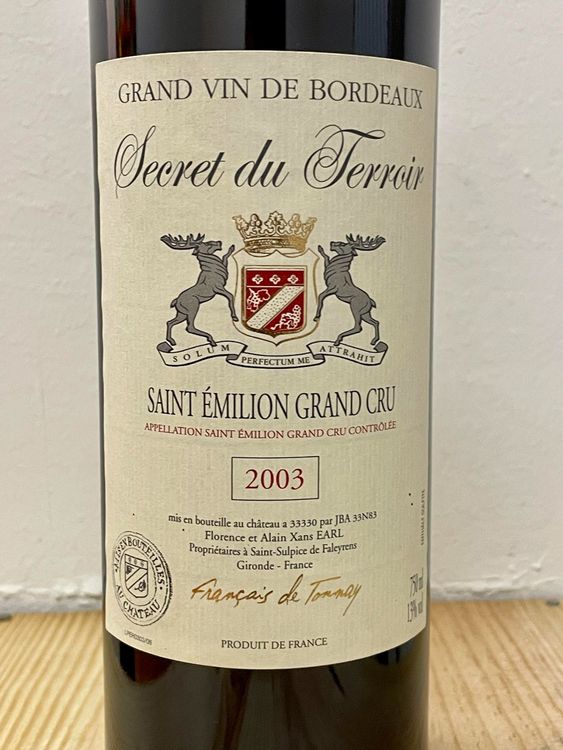 Secret Du Terroir - Saint Émilion - Grand Cru (Rarität) | Kaufen auf ...