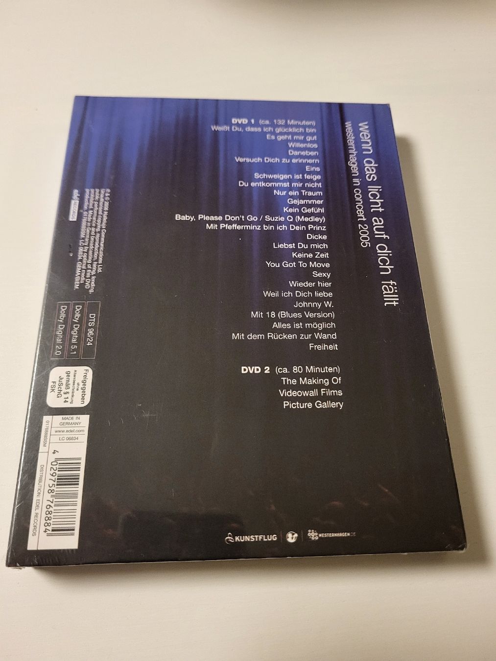 Westerhagen - Wenn das Licht auf dich fällt(Konzert 2005)DVD (Neu und ...