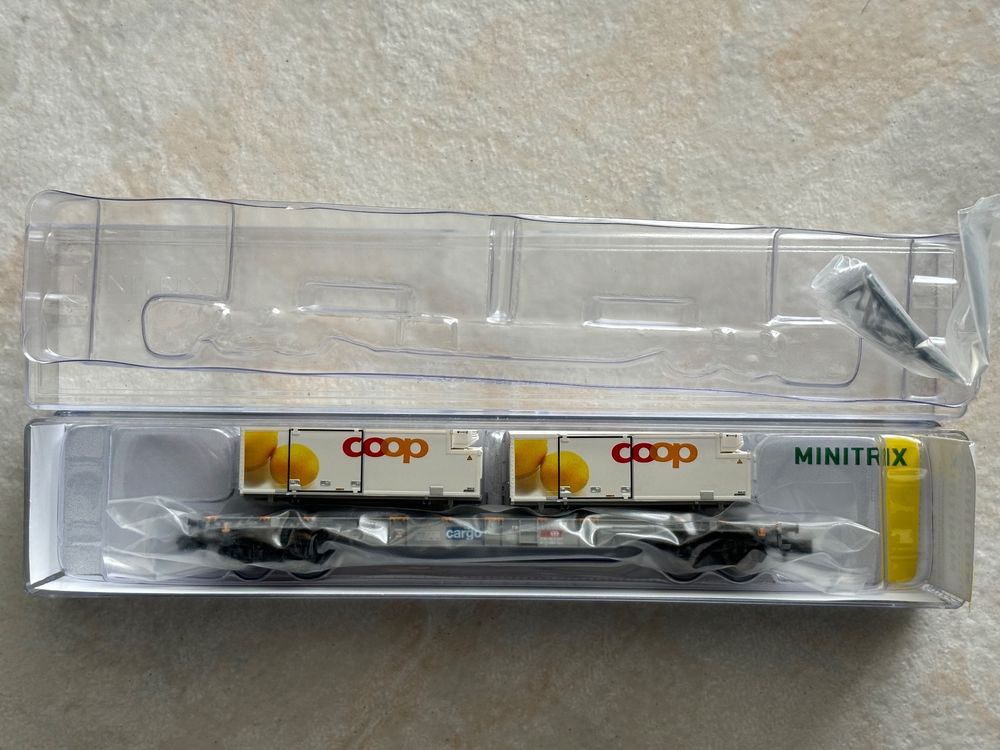 Minitrix 15492 Containertragwagen Cargo COOP SBB (Neu und ...