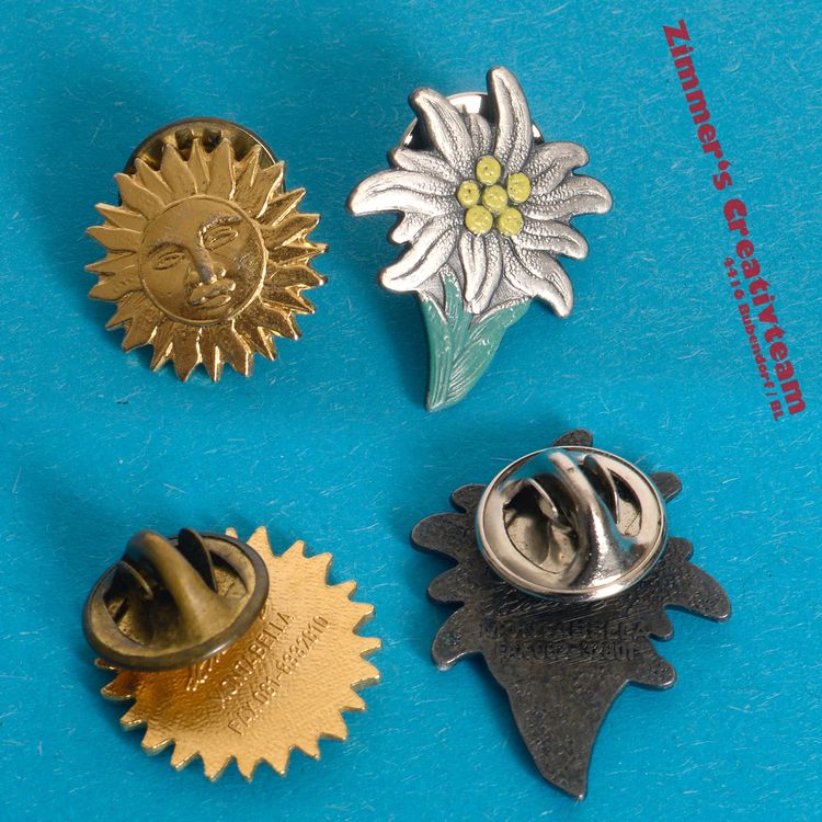 2 Pin «St. Moritz» und «Edelweiss» (Gebraucht) in Bubendorf für CHF 4. ...