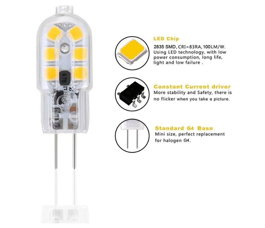 10er Set 2W G4 LED Lampen Birnen erstezt Warmweiß 3000K 12V | Kaufen ...