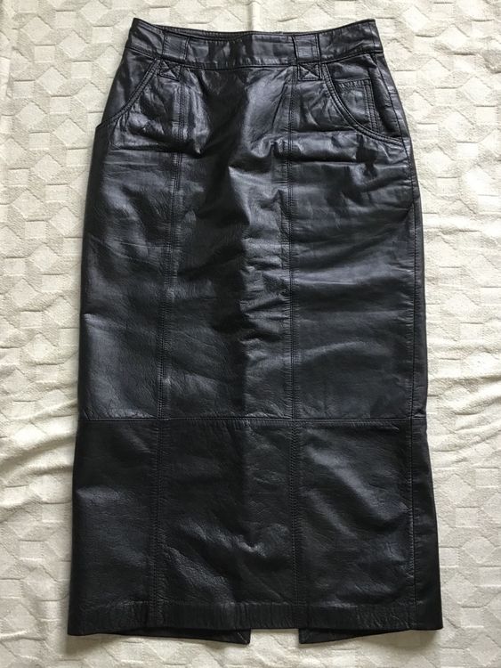 Stylischer Vintage Leder Rock Jupe Black (Gebraucht) in Besazio für CHF ...