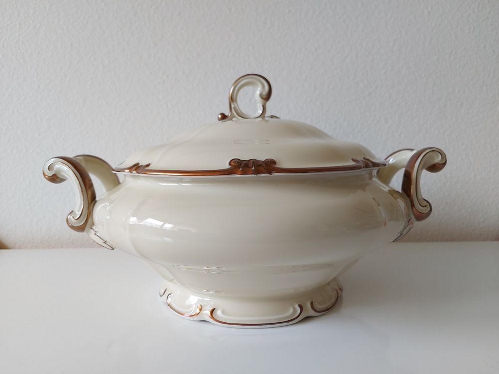 Servierschüssel Porzellan Zeh Scherzer 1930 mit Golddekor (Gebraucht) in Zürich für CHF 19 – mit ...
