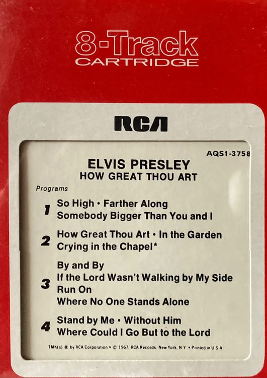 Elvis 8 Spur / 8 Track Kassette originalverpackt (Neu und ...