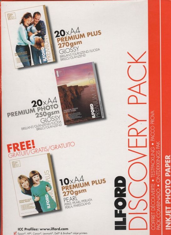 Ilford Premium Plus Glossy Pearl Paper Plus A4 450 Blatt (Neu und originalverpackt) in Halden ...