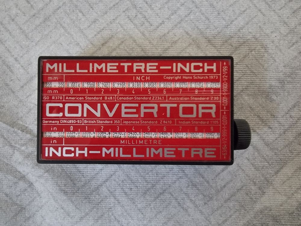 Tolerator / Convertor ISO Millimeter/Inch (Gebraucht) in Nidau für CHF ...
