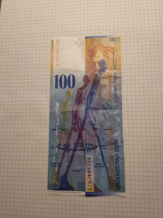 100 Franken Note (D'occasion) à Bonaduz pour CHF 125 – avec livraison ...