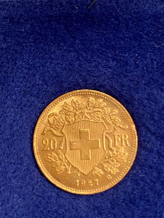 Goldvreneli 20er, Jg 1927 (Neu und originalverpackt) in Courgevaux für ...