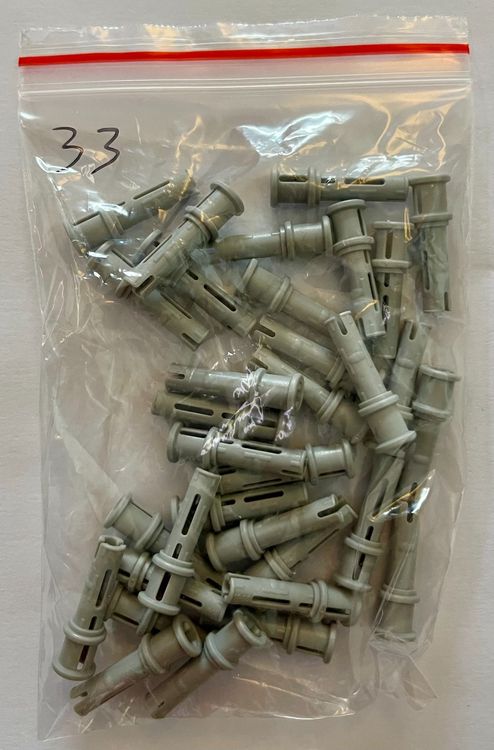 Lego 33 x Pin 3L with Friction Ridges and Stop Bush - 32054 (Gebraucht ...