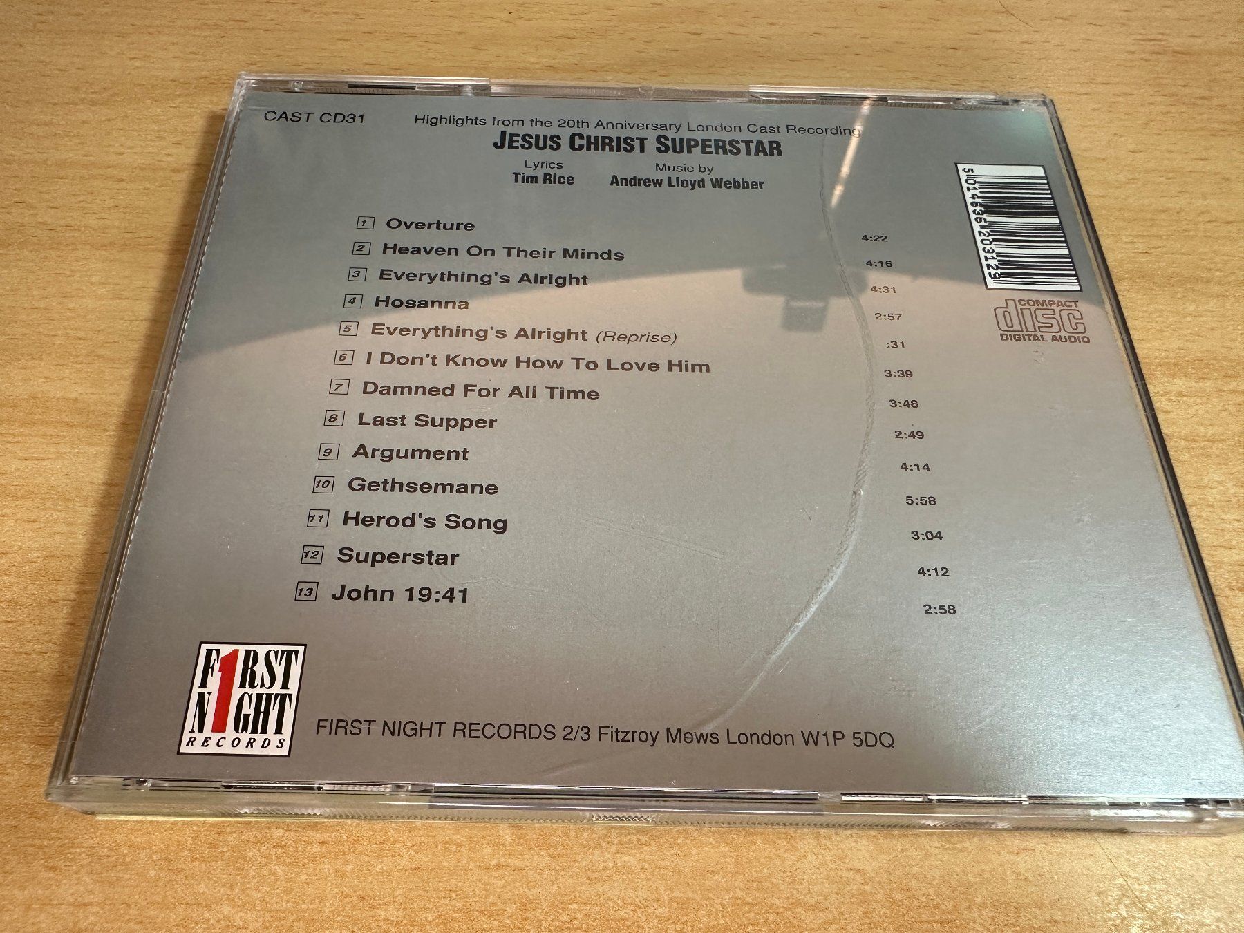 H1 Andrew Lloyd Webber And Tim Rice – Jesus Christ Superstar (Gebraucht ...