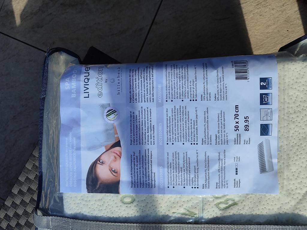 Oreiller anatomique avec fourre en bambou (Neu und originalverpackt) in ...