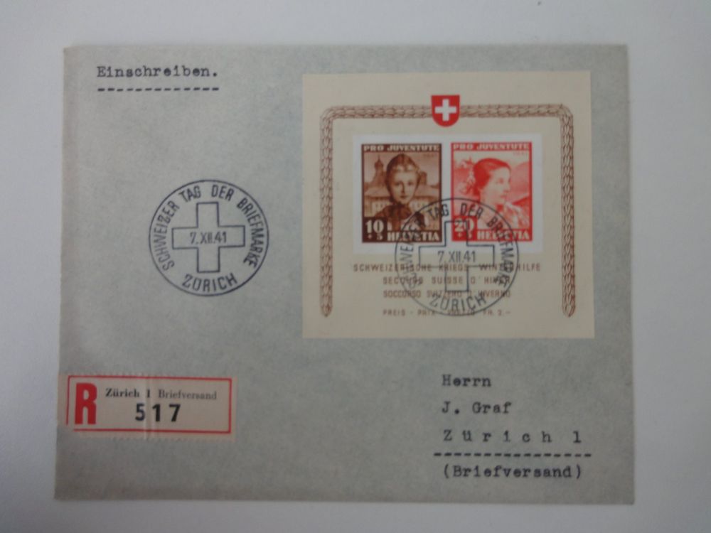 4.) Pro Juventute 1941 / Schweiz. Tag der Briefmarke | Kaufen auf Ricardo